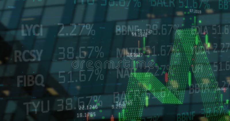 Image of Data Processing, Diagrams and Stock Market Over Modern ...