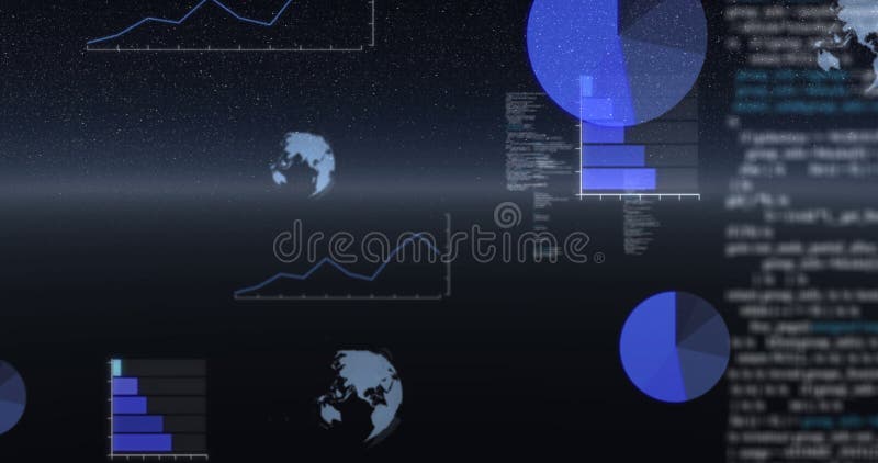 Image of Spinning Dna Strand an Data Processing Over Caucasian ...