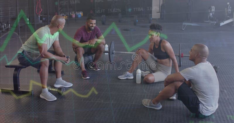 Image of Data Processing on Graph Over Diverse Fitness Group Sitting ...