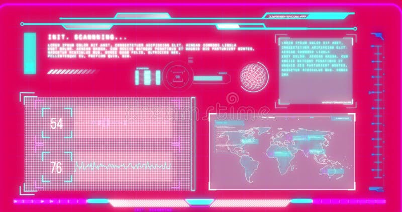Image of Data Processing on Interface Stock Illustration - Illustration ...