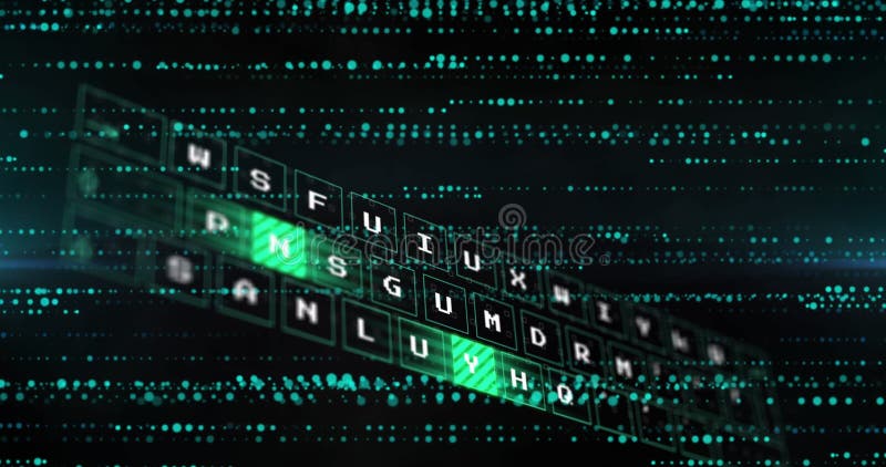 Image of Data Processing and Keyboard Over Black Background Stock Photo ...