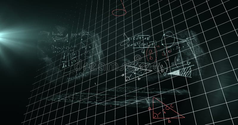 Image of Data Processing and Mathematical Equations Over Screens Stock ...