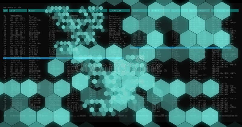 Image Of Data Processing And Network Of Hexagons Stock Image Image Of Innovation Digitally