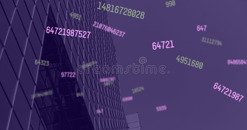 Image of Data Processing and Numbers Over Cityscape Stock Photo - Image ...
