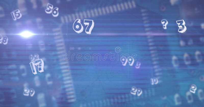 Image of Data Processing and Numbers Over Computing Board Stock Image ...