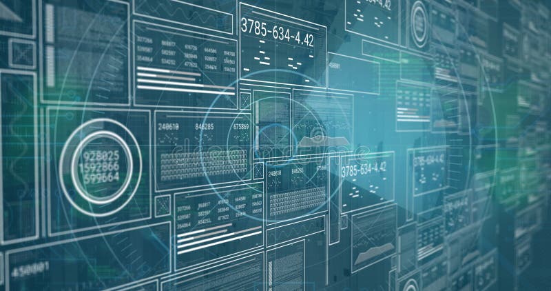 Image of Data Processing Online Security Server Screen Stock Photo ...