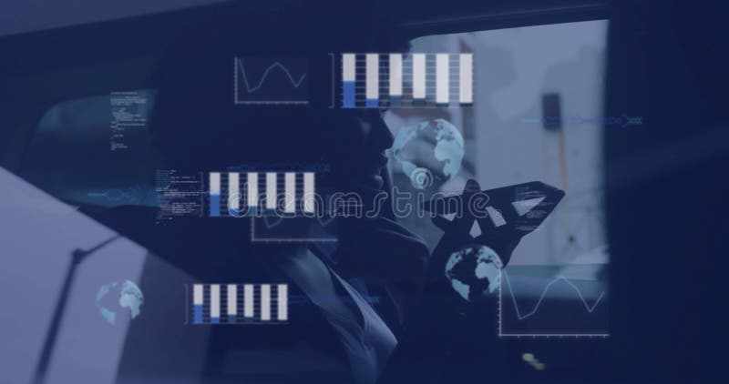 Image of Data Processing Over African American Using Smartphone Stock ...