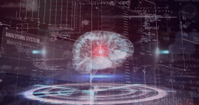Image of Data Processing Over Brain Stock Image - Image of intelligence ...