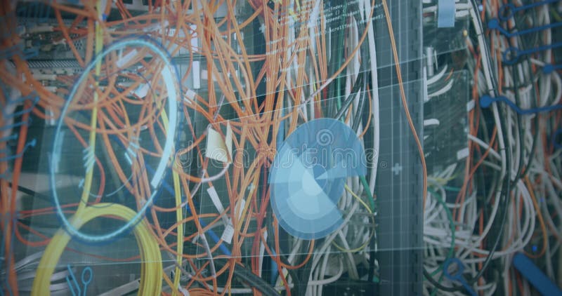 Image of Data Processing Over Cables of Computer Server Stock Image ...