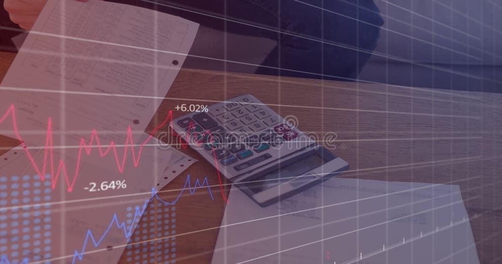 Image of Data Processing Over Calculator Stock Photo - Image of ...