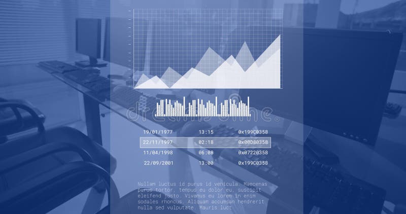 Image of Data Processing Over Computers in Office, Copy Space Stock ...