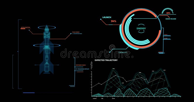 Image of Data Processing Over Diagrams and Rocket Blueprint Stock ...