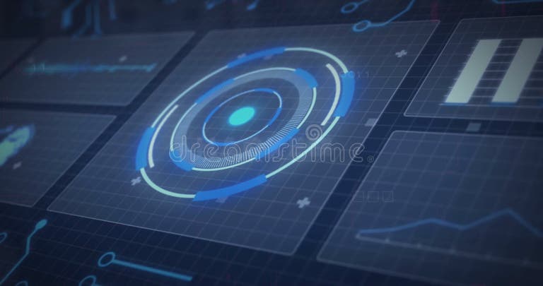 Image of Data Processing Over Diagrams and Scope Scanning Stock ...
