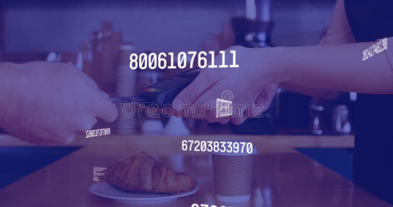 Image of Data Processing Over Diverse People Paying with Credit Card ...