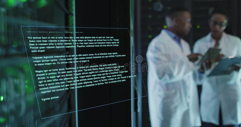 Image of Data Processing Over Diverse Scientists Wearing Lab Coats ...