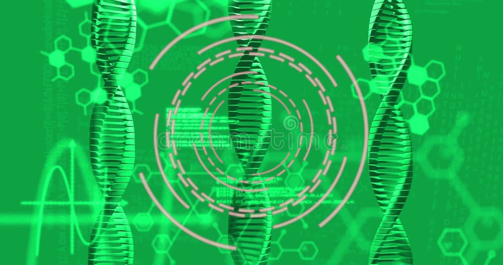 Image of Data Processing Over Dna Strands and Scope Scanning Stock ...