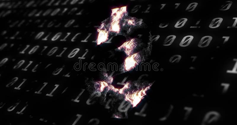 Image of Data Processing Over Dollar Symbol Stock Illustration ...