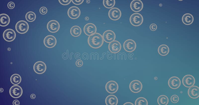 Image of Data Processing Over Euro Symbols Stock Illustration ...