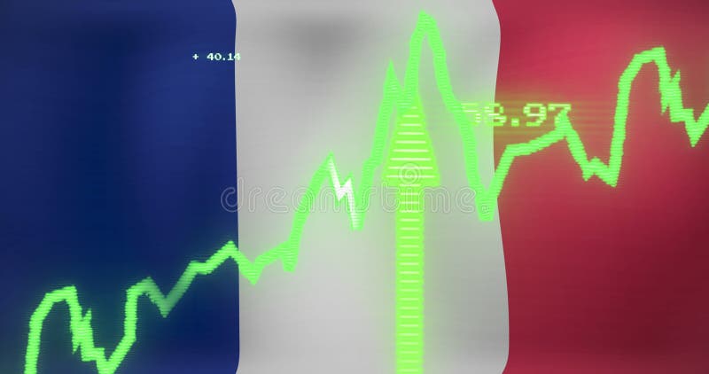 Image of Data Processing Over Flag of France Stock Illustration ...