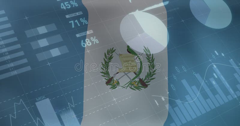 Image of Data Processing Over Flag of Guatemala Stock Photo - Image of ...