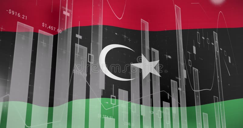Image of Data Processing Over Flag of Libya Stock Photo - Image of ...
