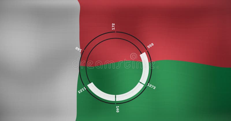 Image of Data Processing Over Flag of Madagascar Stock Illustration ...