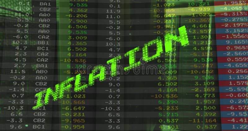 Image of Data Processing Over Inflation Text Stock Image - Image of ...