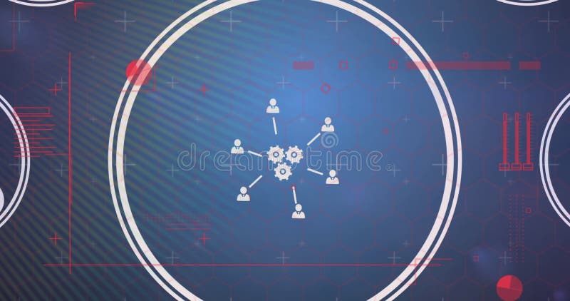 Image of Data Processing Over Media Icons Stock Illustration ...