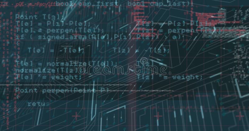 Image of Data Processing Over Microprocessor Connections Against Blue ...