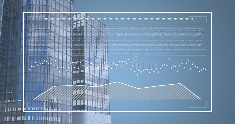 Image of Data Processing Over Modern Office Buildings Stock Image ...