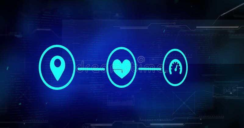 Image of Data Processing Over Network of Connections Stock Illustration ...