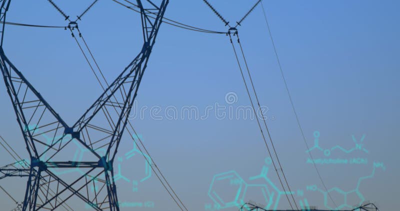 Image of Data Processing Over Pylons Stock Image - Image of reality ...