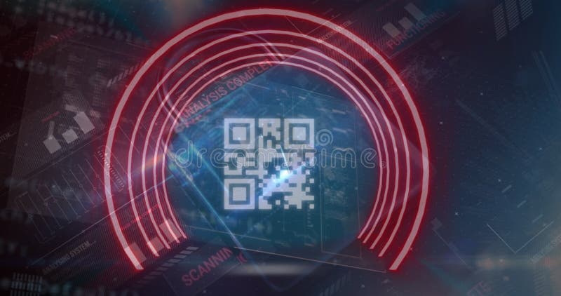 Image of Data Processing Over Qr Code Stock Photo - Image of cyber, commerce: 310922430