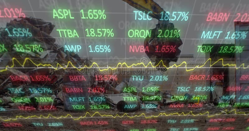 Image of Data Processing Over Rubbish Dump Stock Illustration ...