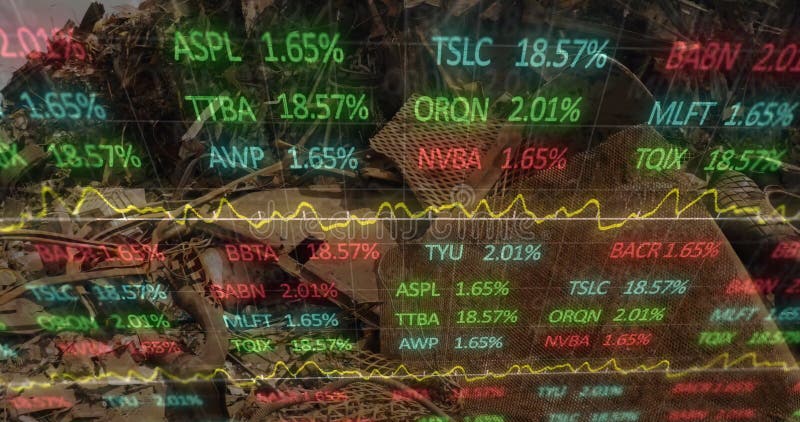 Image of Data Processing Over Rubbish Dump Stock Illustration ...