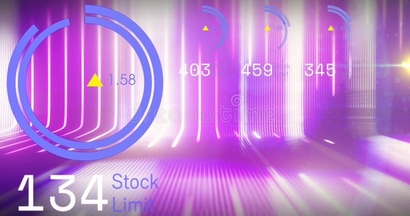 Image of Data Processing Over Scopes Scanning Stock Photo - Image of ...