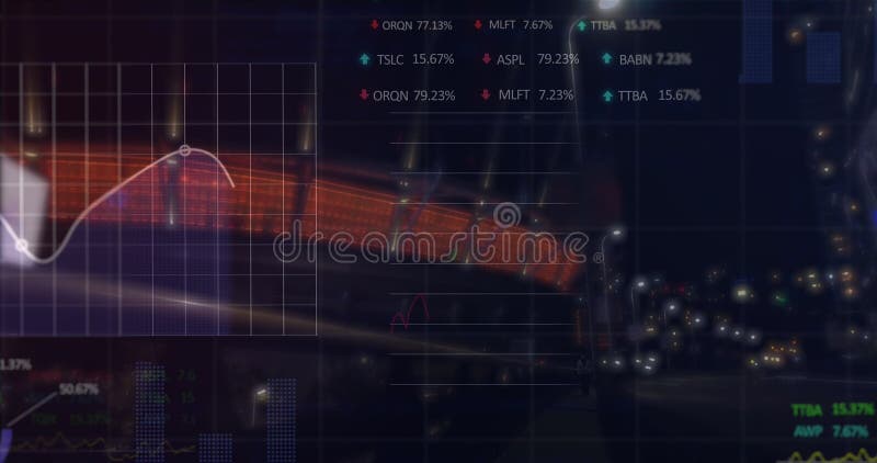 Image of Data Processing Over Sports Stadium Stock Photo - Image of ...