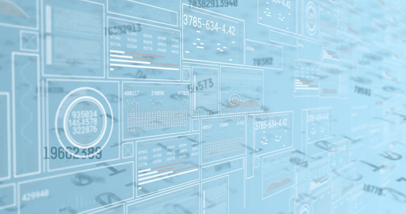 Image of Data Processing Over White Background Stock Photo - Image of ...