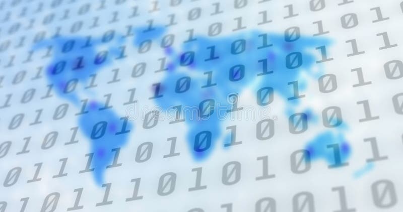 Image of Data Processing Over World Map Stock Illustration ...