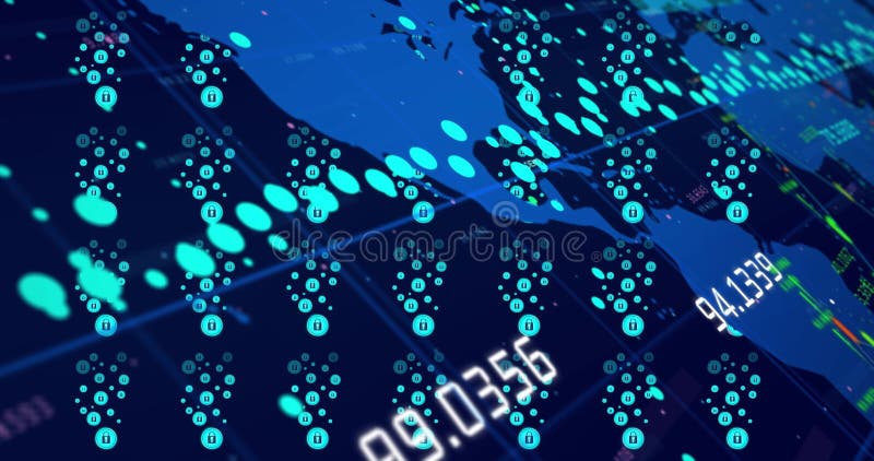 Image of Data Processing Over World Map Stock Image - Image of interface, adult: 377012889