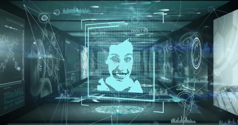 Image of Data Processing with People Portraits and Network of ...