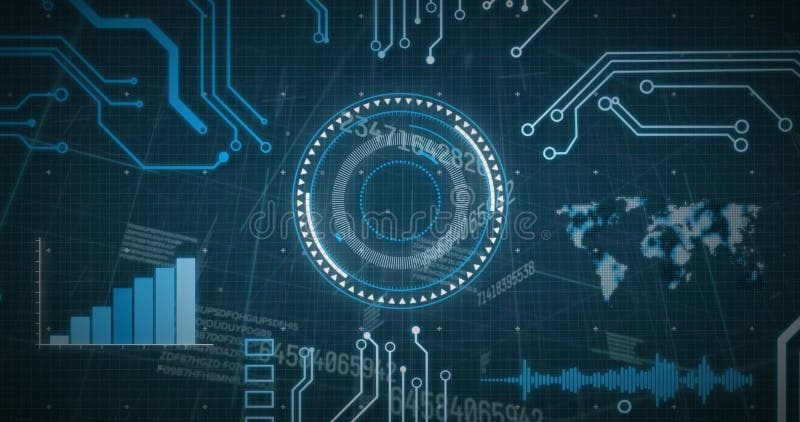 Image of Data Processing, Scope Scanning and Computer Circuit Board Stock Illustration ...