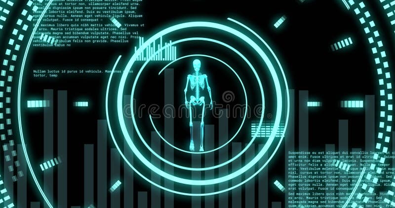 Image of Data Processing with Scope Scanning and Human Skeleton on ...
