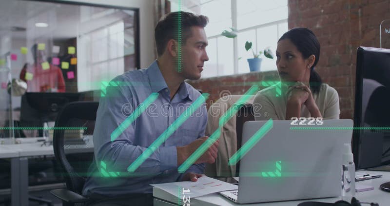 Image of Data Processing and Scope Scanning Over Diverse Colleagues ...