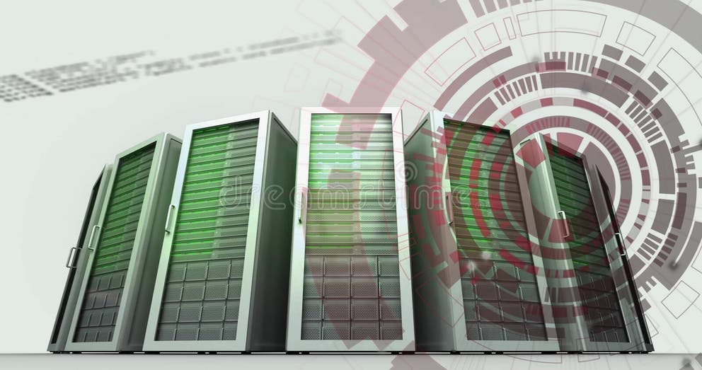 Image of Data Processing and Scope Scanning Over Servers Stock Image ...