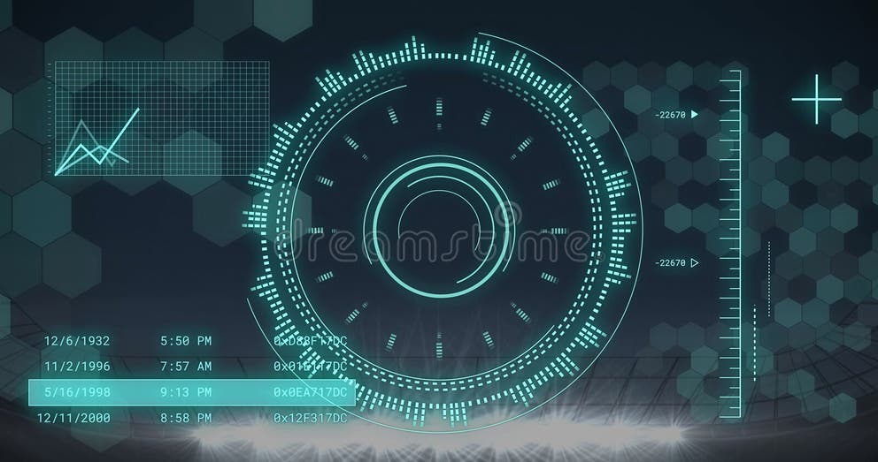 Image of Data Processing and Scope Scanning Over Shapes Stock ...