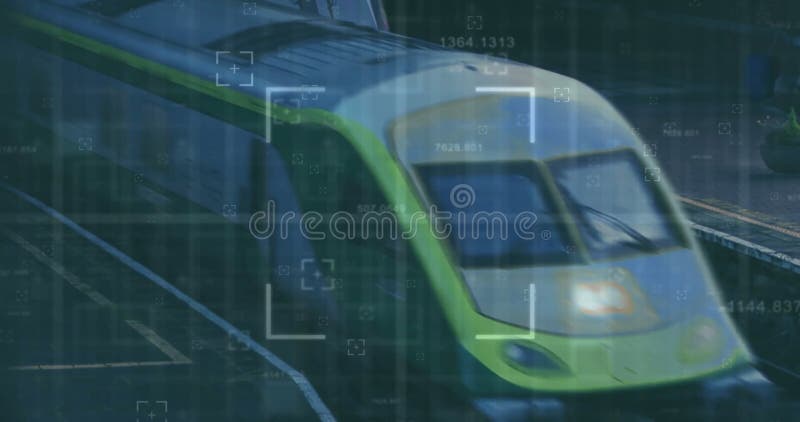 Image of Data Processing and Scope Scanning Over Train Station Stock ...