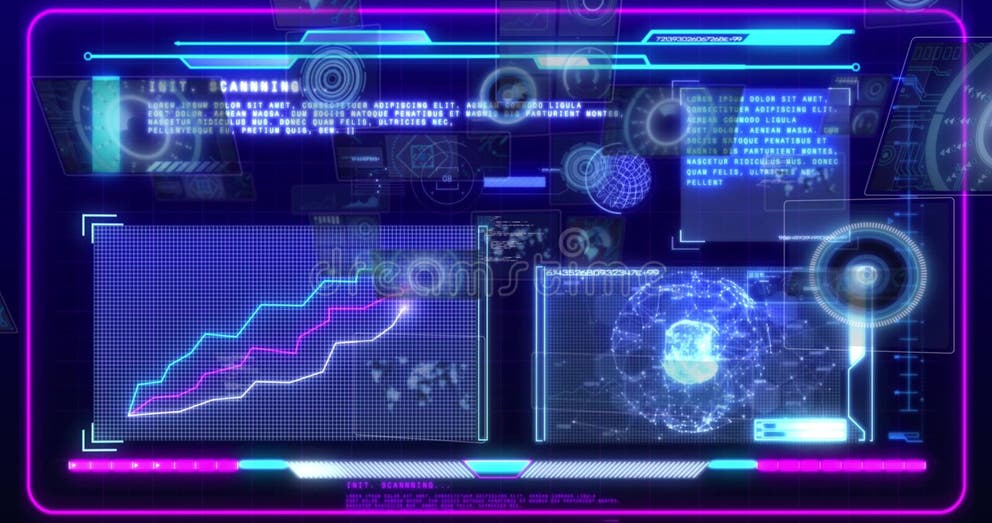 Image of Data Processing and Scopes Scanning Over Diagrams Stock Image ...