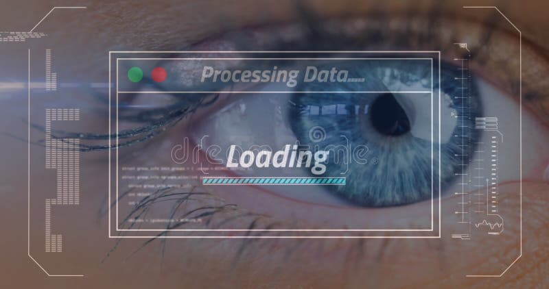 Image of Data Processing on Screen Over Woman S Eye Stock Image - Image ...