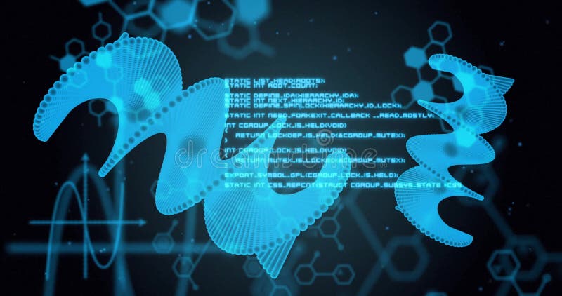 Image of Data Processing and Shapes Over Chemical Formula Stock Image ...